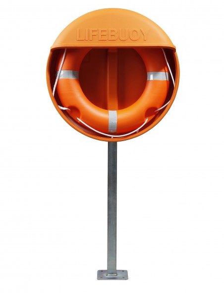 lifebuoy with galvanised stand for floor mounting - Marine Warehouse Ltd